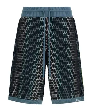 Amiri Striped Knit Shorts - Black