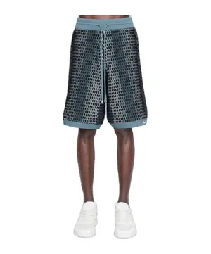 Amiri Striped Knit Shorts - Black