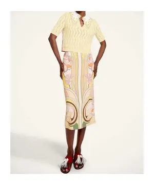 La DoubleJ Printed Pencil Skirt