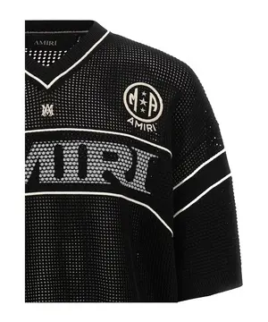 Amiri Sport V-neck Mesh Knit T-shirt