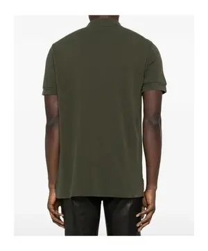 TOM FORD Button-down Short-sleeved Polo Shirt - Black
