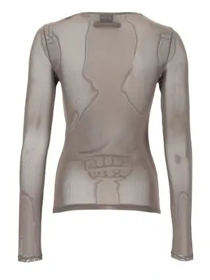 JEAN PAUL GAULTIER Sheer Long Sleeve Top