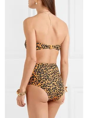 Zimmermann Leopard Print High-waisted Bikini Briefs