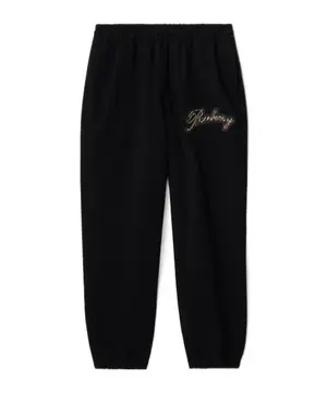 Burberry Logo Patch Sweatpants - Black