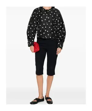 Stine Goya Polka Dot Scalloped Hem Casual Jacket