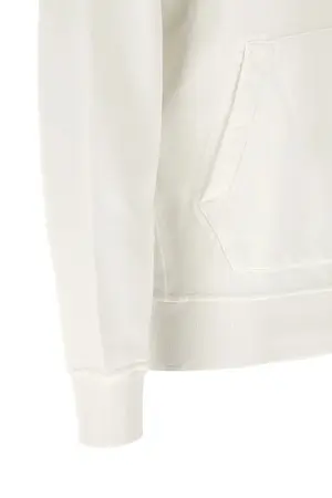 Stone Island Logo Patch Drawstring Hoodie - White
