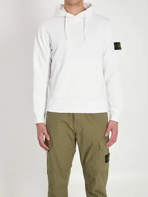 Stone Island Logo Patch Drawstring Hoodie