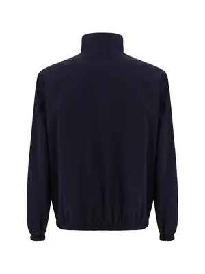 Brunello Cucinelli Crest Embroidered Reversible Zip-up Jacket - Black