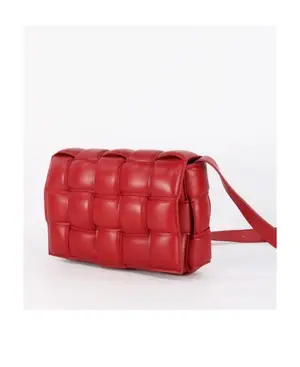 Bottega Veneta Padded Cassette Leather Shoulder Bag - Red