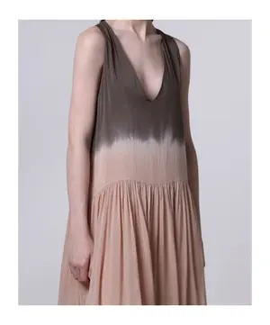 ROBERTO COLLINA Sleeveless Tie-dye Tiered Maxi Dress