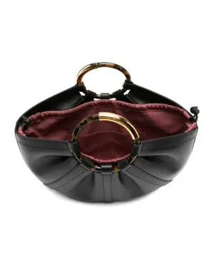 COCCINELLE Pleated Ring-handle Tote Bag - Black