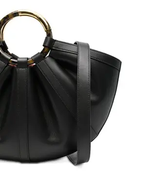 COCCINELLE Pleated Ring-handle Tote Bag - Black