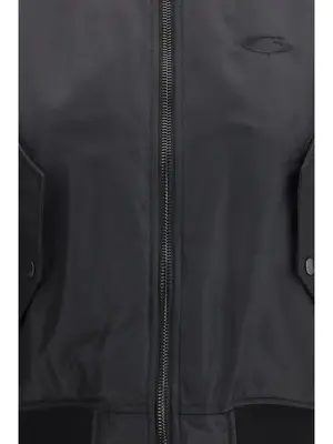 Balenciaga Zip-up Bomber Jacket With Embroidered Logo