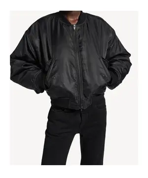 Balenciaga Zip-up Bomber Jacket With Embroidered Logo