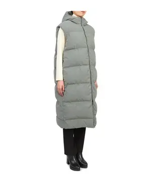 Studio Nicholson Hooded Sleeveless Padded Long Jacket - Grey