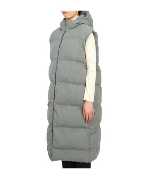 Studio Nicholson Hooded Sleeveless Padded Long Jacket - Grey