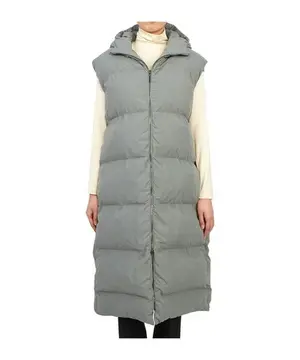 Studio Nicholson Hooded Sleeveless Padded Long Jacket - Grey