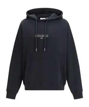 Off-White Drawstring Hooded Sweatshirt
