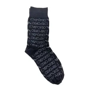 Emporio Armani Logo Crew Socks - Black