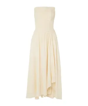 Staud Hightide Asymmetrical Pleated Dress