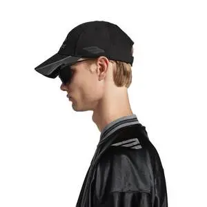 Balenciaga Logo Embroidered Baseball Cap - Black/grey