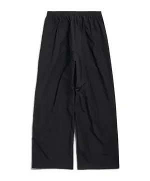 Balenciaga Logo Patch Wide-leg Sweatpants - Black