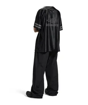 Balenciaga Logo Patch Wide-leg Sweatpants - Black