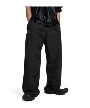 Balenciaga Logo Patch Wide-leg Sweatpants - Black