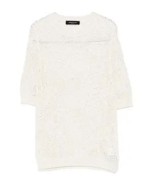 Fabiana Filippi Openwork Knit Top With Sequin Embellishment