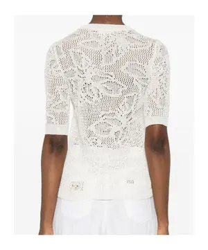 Fabiana Filippi Openwork Knit Top With Sequin Embellishment