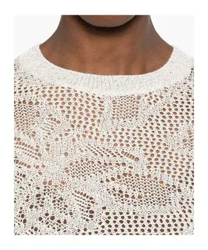 Fabiana Filippi Openwork Knit Top With Sequin Embellishment