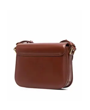 A.p.c. Grace Logo Printed Small Shoulder Bag - Brown
