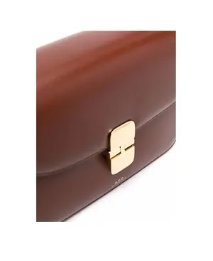 A.p.c. Grace Logo Printed Small Shoulder Bag - Brown