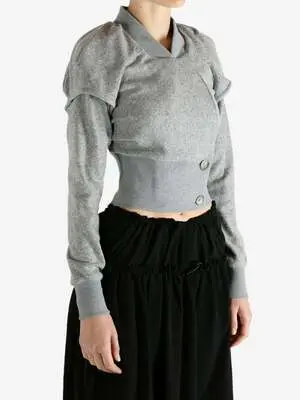 KIKO KOSTADINOV Ribbed Knit Cardigan With Zipper And Button Details