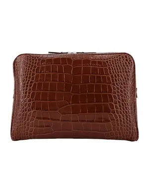 TOM FORD Embossed Clutch Bag - Brown