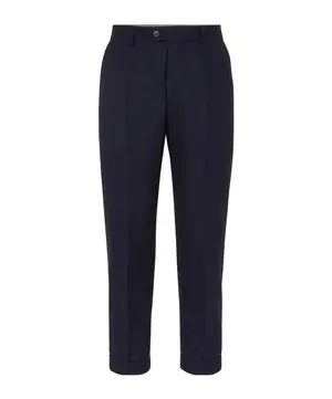 Brunello Cucinelli Tapered-leg Wool Trousers - Blue