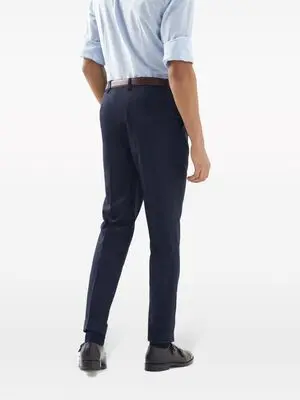 Brunello Cucinelli Tapered-leg Wool Trousers - Blue