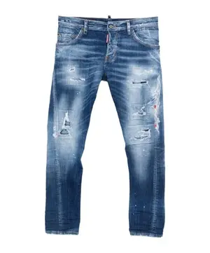 Dsquared2 Distressed Effect Jeans - Navy Blue