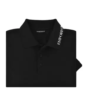 Emporio Armani Short-sleeve Polo Shirt - Black
