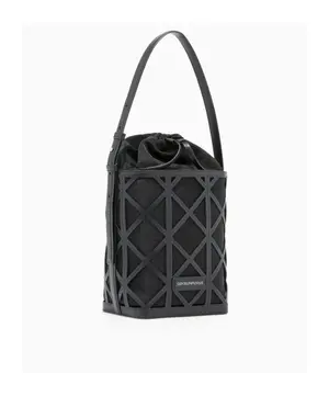 Emporio Armani Drawstring Bucket Tote Bag - Black