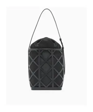 Emporio Armani Drawstring Bucket Tote Bag - Black