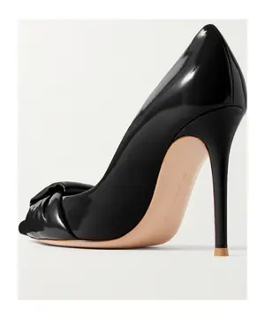 GIANVITO ROSSI 105mm Leather Pumps With Bow Detailing