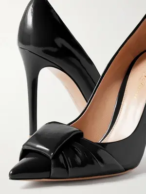 GIANVITO ROSSI 105mm Leather Pumps With Bow Detailing