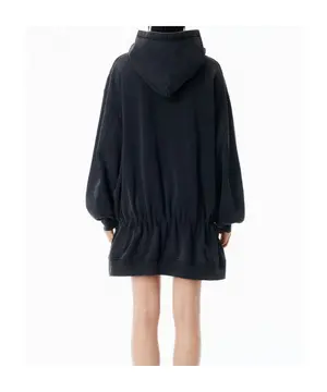 Alexander Wang Dropped Waist Hoodie Dress - Washed Black