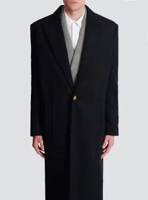 Balmain Oversized Wool And Cashmere Coat