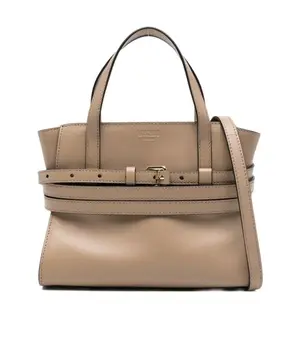 Moschino Buckled Shoulder Strap Handbag - Brown