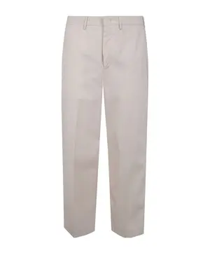 PT TORINO Straight-leg Cotton Trousers - Ice
