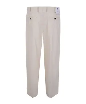 PT TORINO Straight-leg Cotton Trousers - Ice