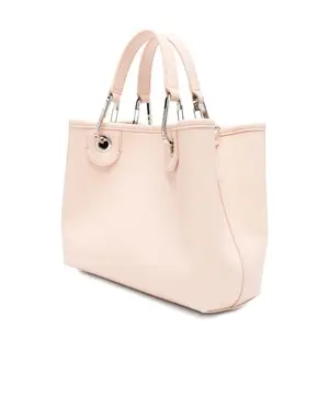 Emporio Armani Logo Printed Tote Bag - White