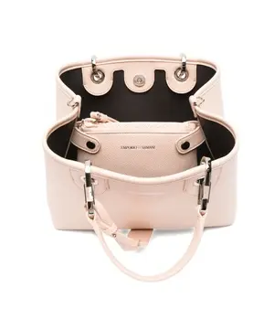 Emporio Armani Logo Printed Tote Bag - White